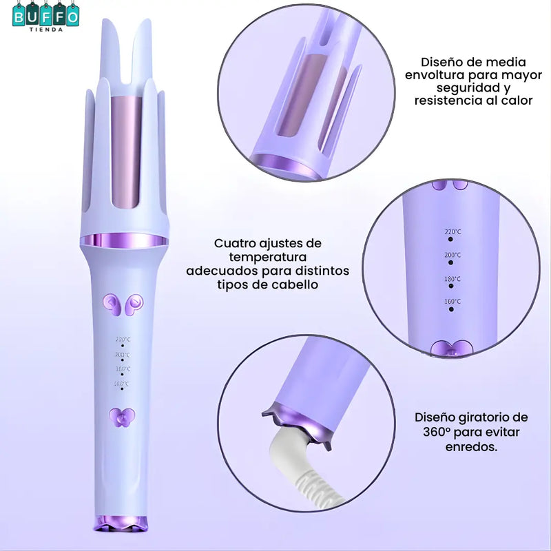 SÚPER COMBO WAER - RIZADORA AUTOMÁTICA + CEPILLO SECADOR - RIZADOS PER